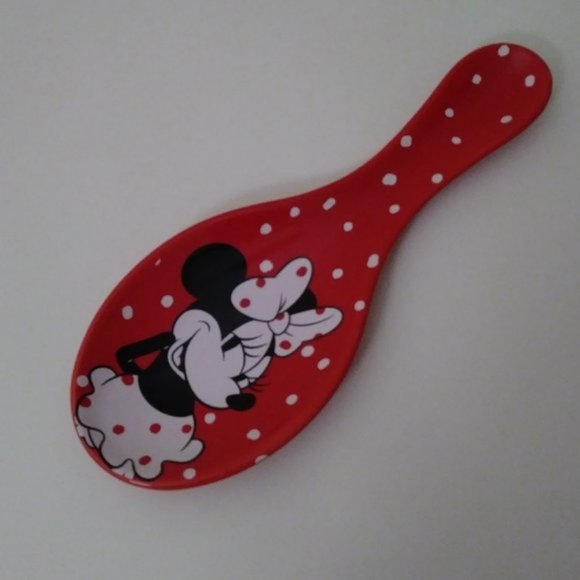 Disney | Kitchen | Minnie Mouse Ceramic Spoon Rest Red Beautiful Minnie ...